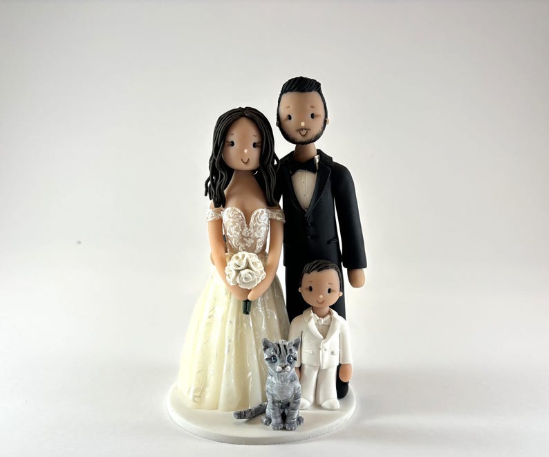 Personalized Family Wedding Cake Topper - by Mudcards - Etsy