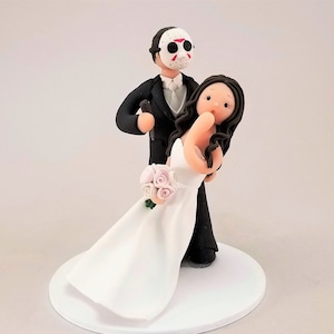 Horror Film Inspired Wedding Cake Topper Halloween Cake Topper ...