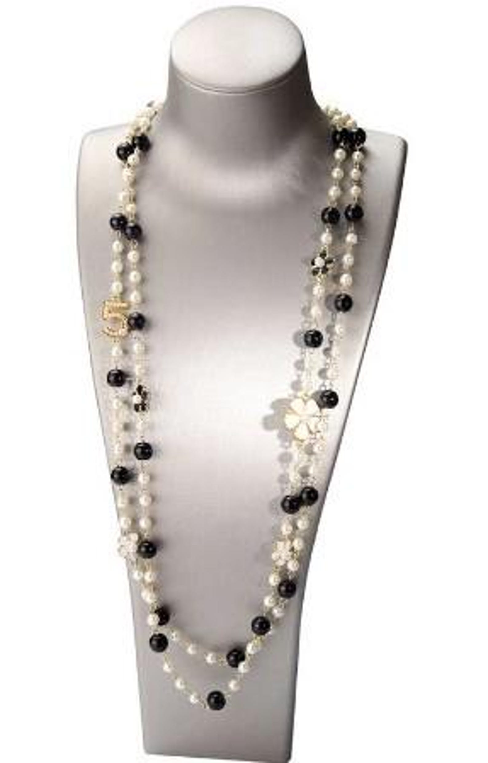 Long Pearl Necklace, Designed Pearl Necklace, Camellia Perlenkette Lang ...