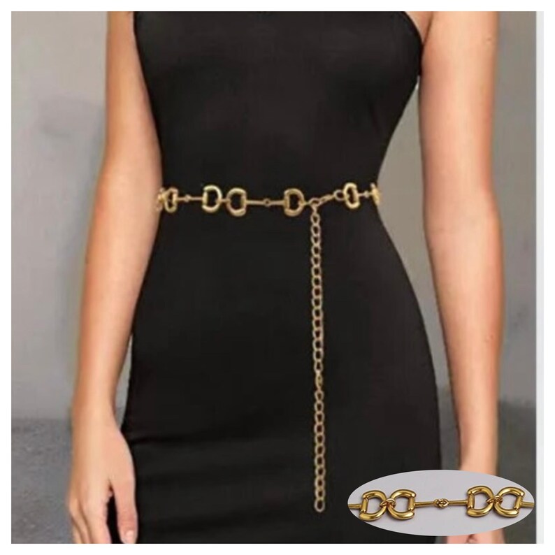 Belt, Luxury Metal Chain Belt for Women, Trendy Pendant Waist Chain ...