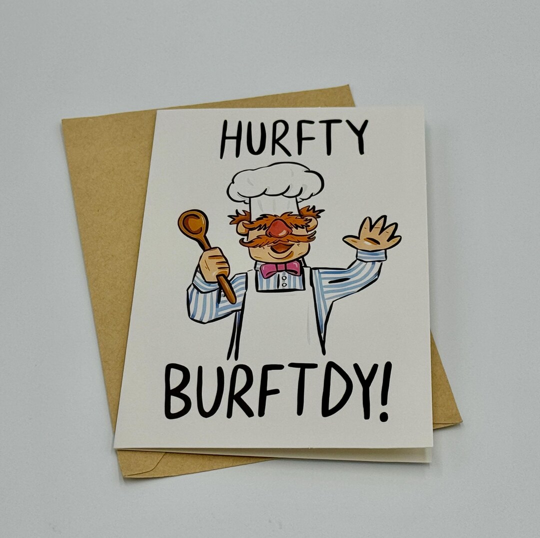 Hurfty Burftday! - Funny Birthday Card - - Etsy