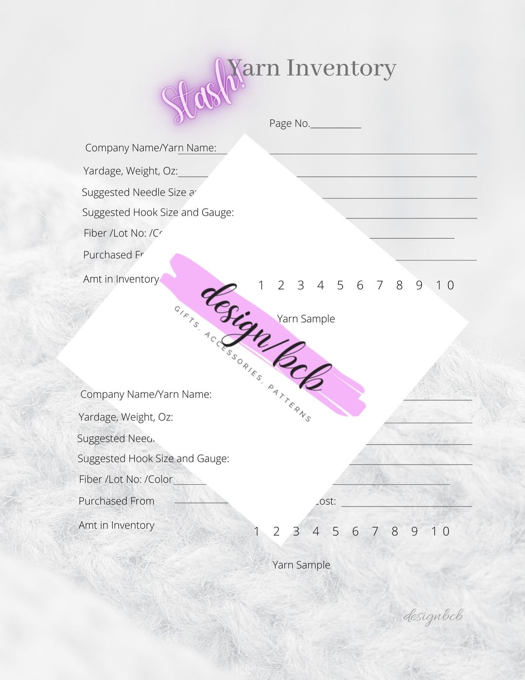 Instant Download - Printable and Fillable Stash Inventory Planner ...