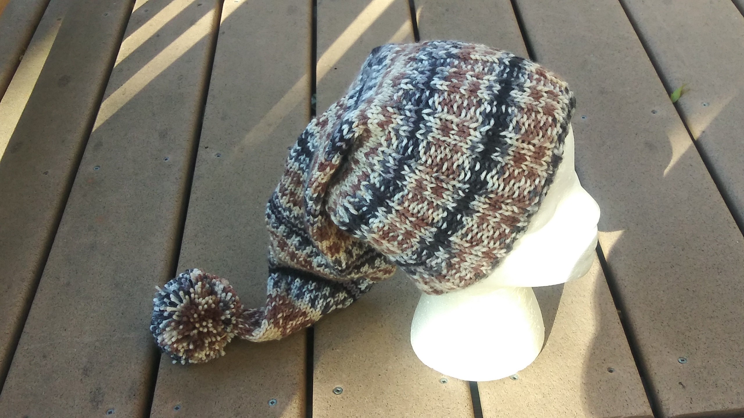 Instant Download Knitted Stocking Cap Pattern, Winter Accessories, Knit ...