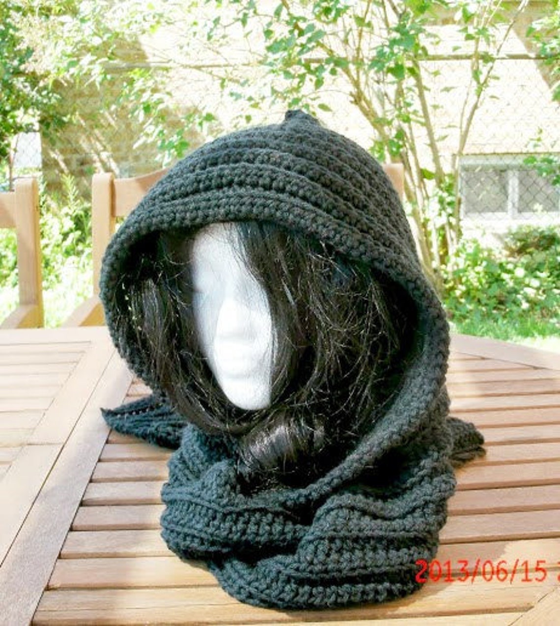 Hooded Scarf Black Scarf Hooded Cowl Scarf With Hood | Etsy