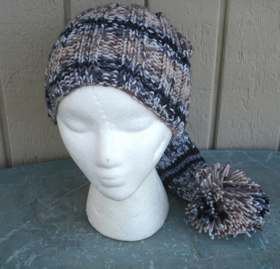 Knit Hat Knit Stocking Cap Child's Knit Hat Striped - Etsy