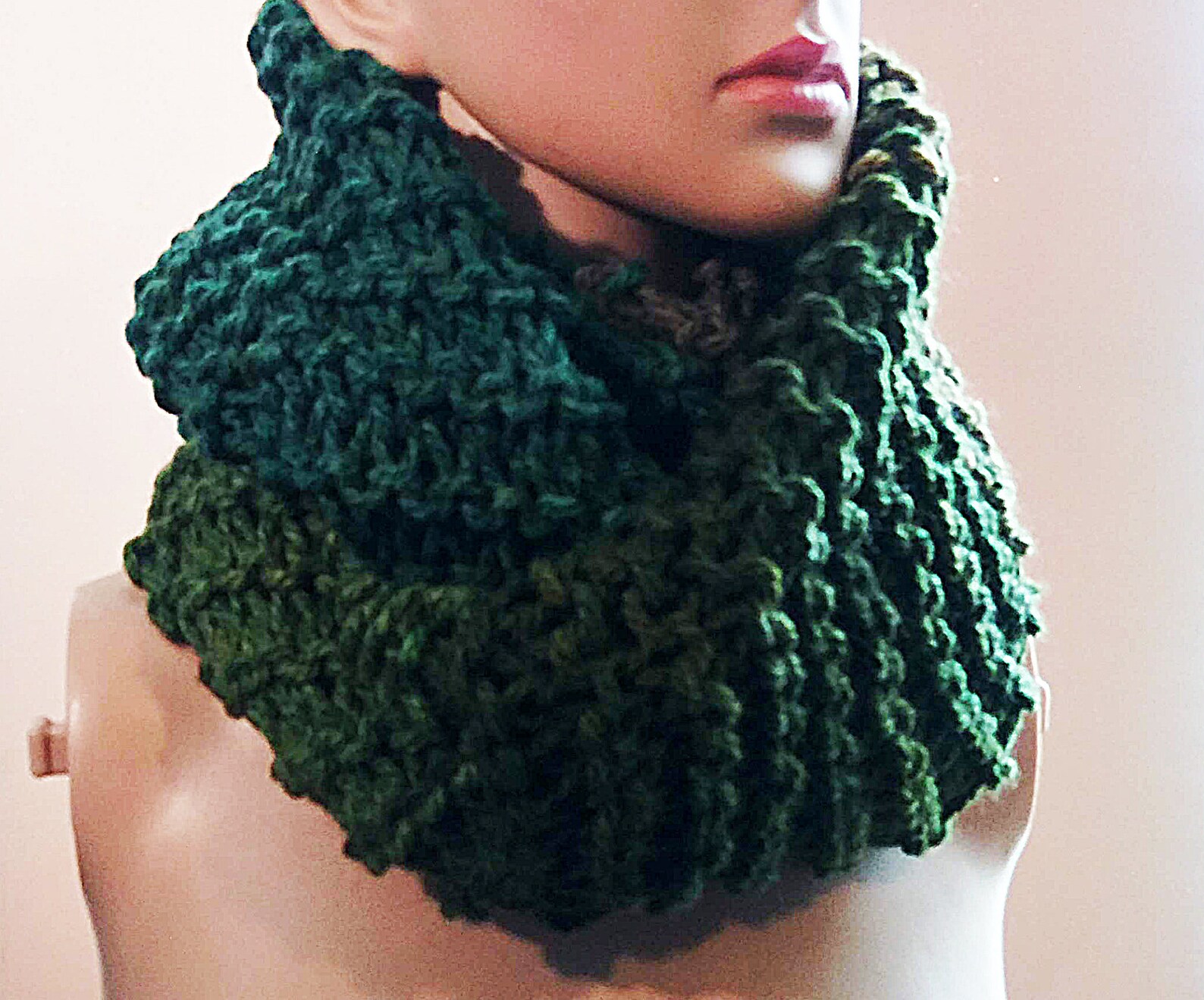 Ready to Ship Chunky Cowl in Green, Outlander Cosplay, Womens Knit ...