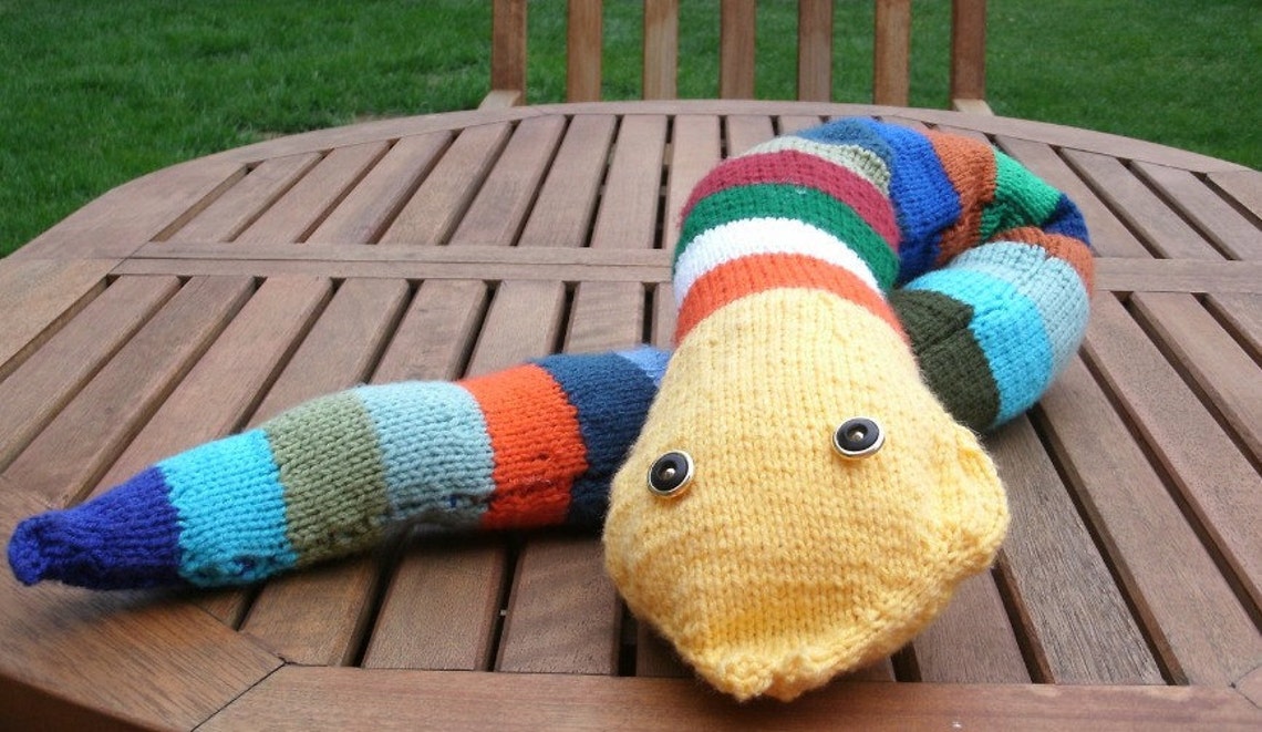 Hand Knit Toy Knit Stuffed Snake Children's Toy - Etsy