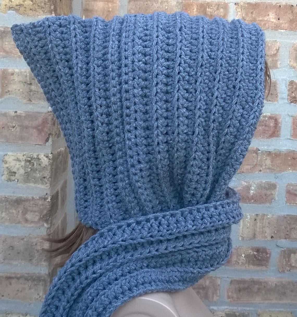 Hooded Scarf Hooded Cowl Gray Scarf Scarf With Hood - Etsy