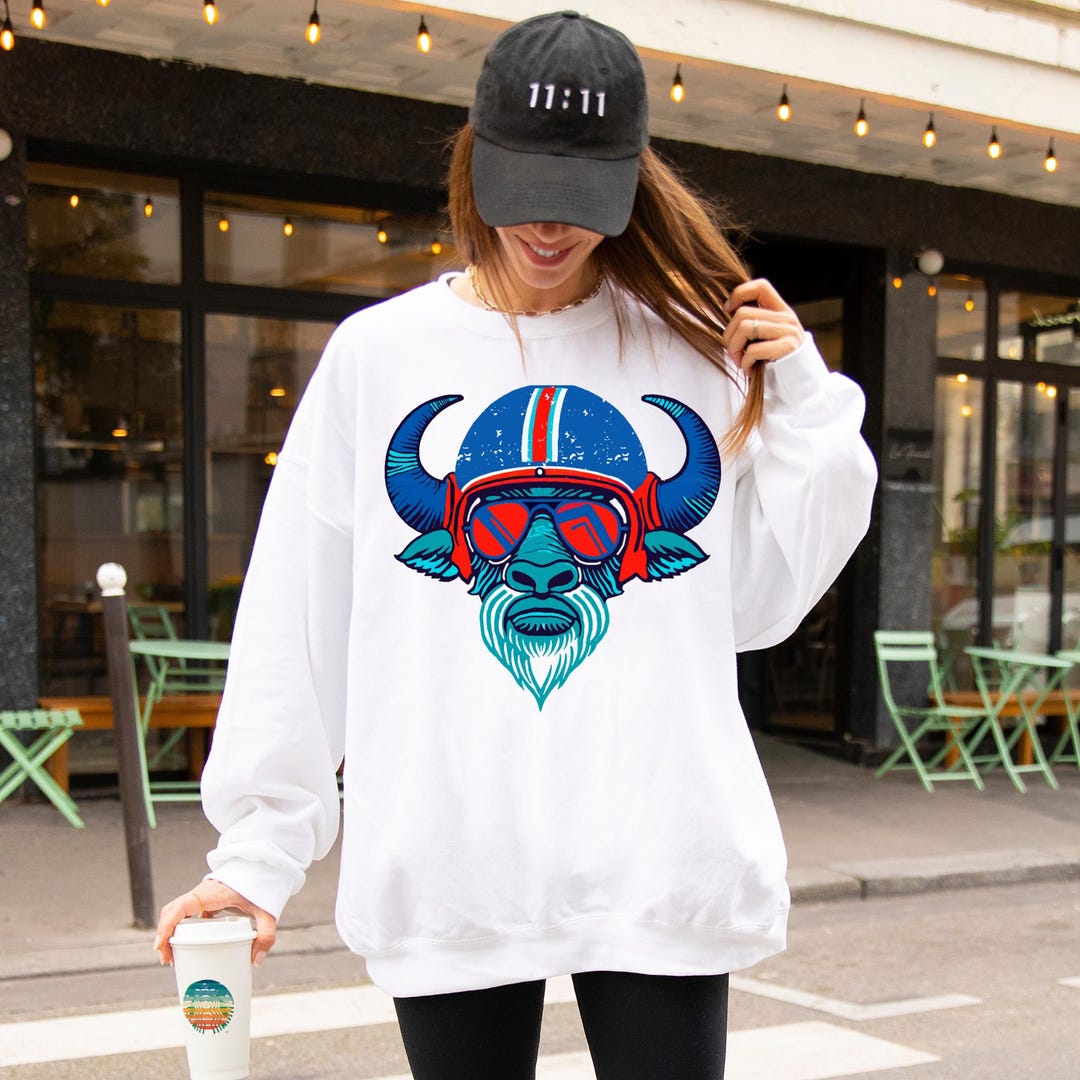 Vintage Buffalo Sweatshirt, Retro Buffalo Sweatshirt, Trendy Buffalo ...