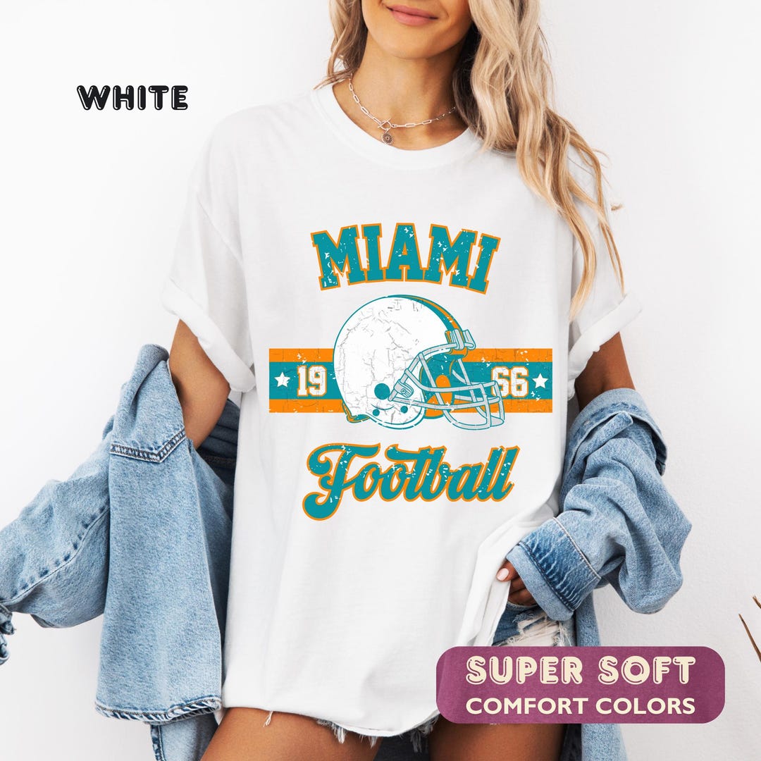 Miami Football Shirt, Vintage Miami Football Shirt, Miami Apparel ...