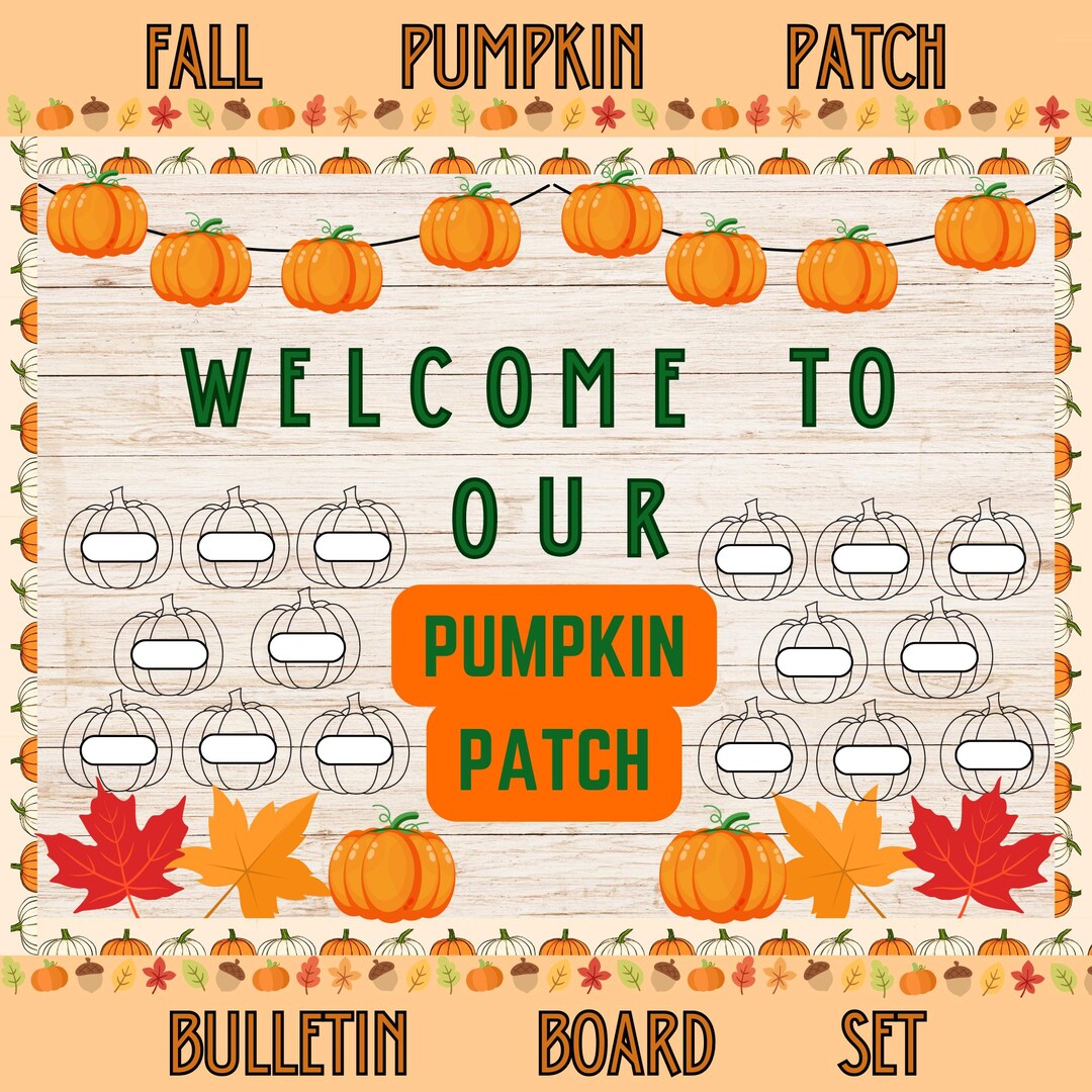 Fall Pumpkin Patch Classroom Bulletin Board/door Decor Fall Decals ...