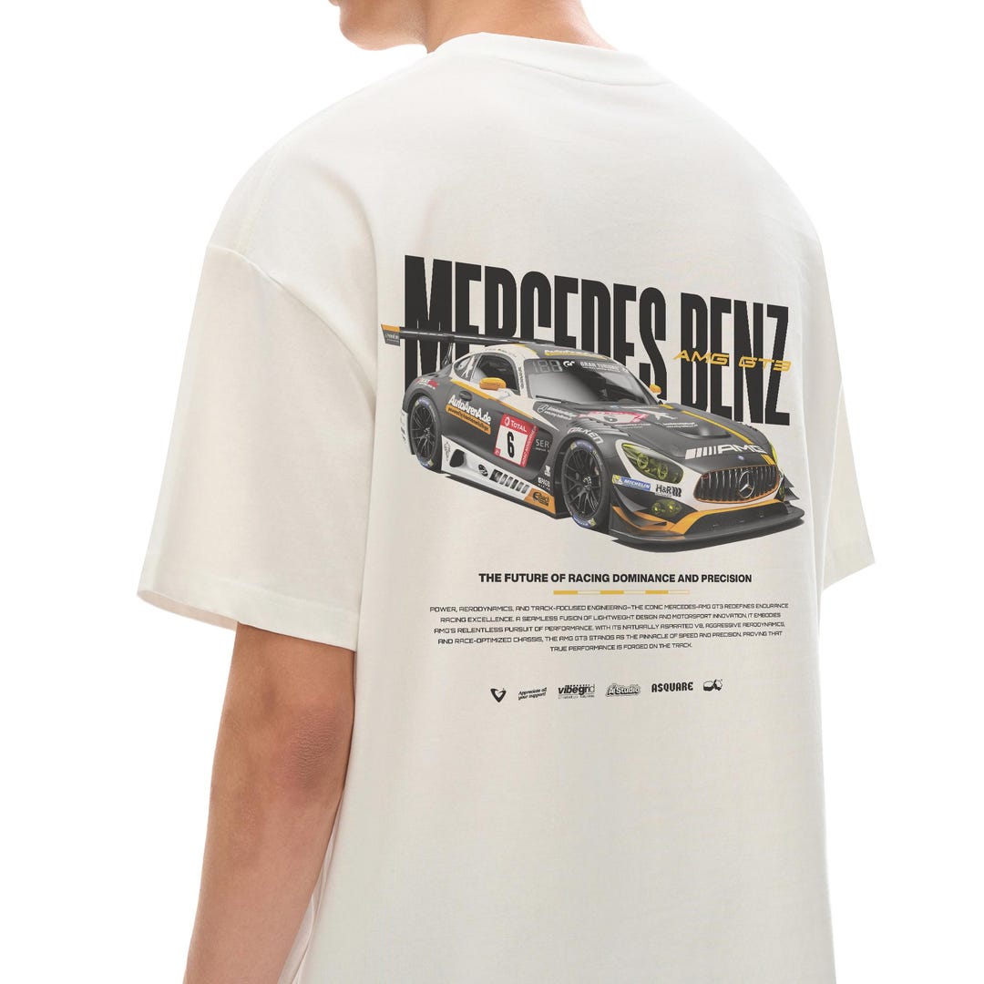 Mercedes-benz AMG GT3 Supercar White Tee - Etsy