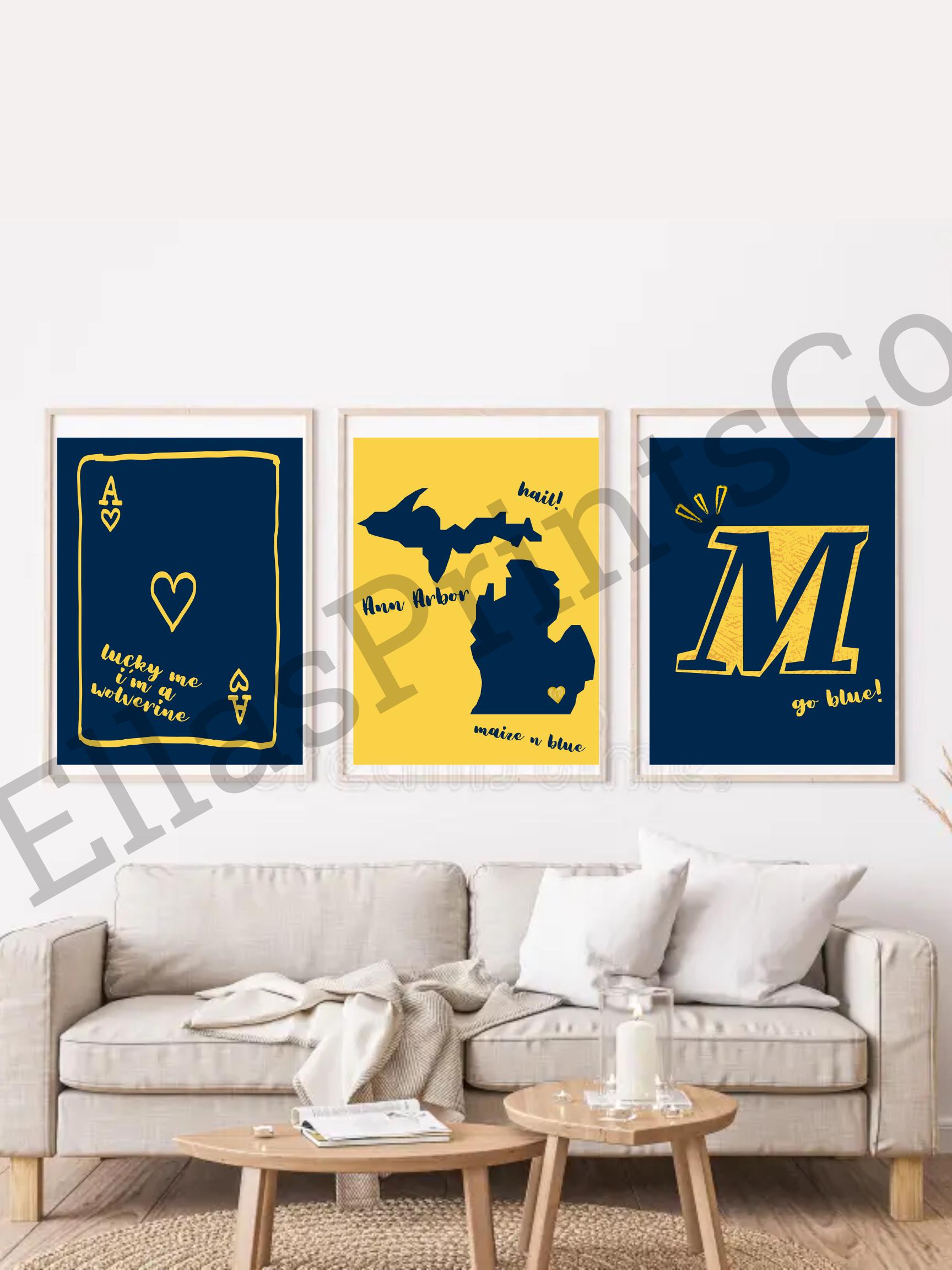 University of Michigan Wolverines Posters, Wall Art, Dorm or Apartment ...