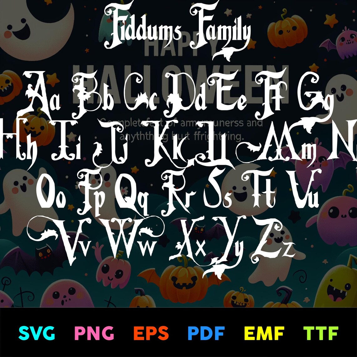 Addams Family Font - Spooky Fun in Cricut Format, SVG, PNG & GIF – Free ...