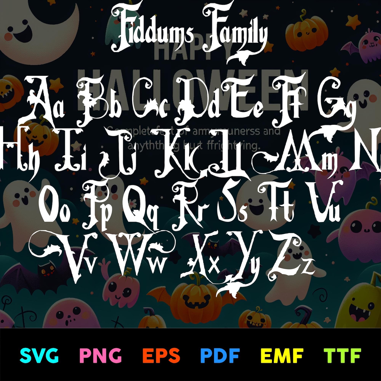 Addams Family Font - Spooky Fun in Cricut Format, SVG, PNG & GIF – Free ...