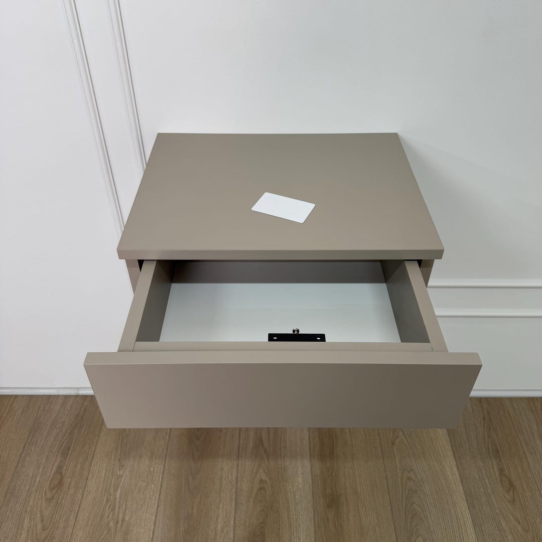 Wall-hanging Bedside Safe Nightstand, Wall-mounted Hidden Drawer ...