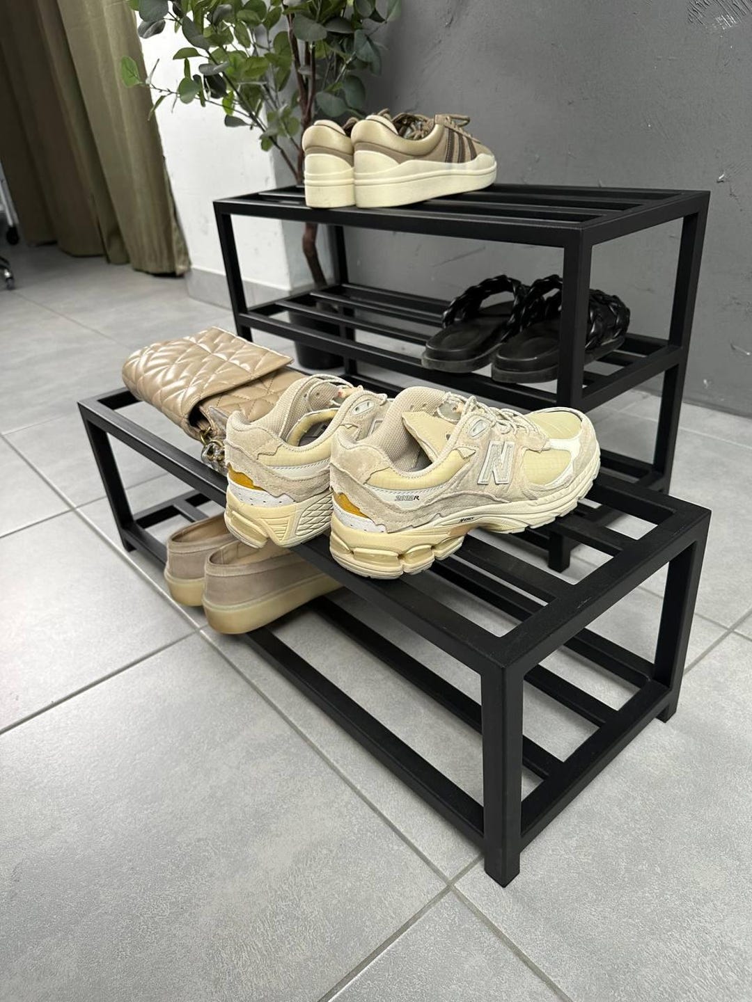 Metal Shoe Industrial Metal Shoe Rack Schuhregal Modern Minimal Shoe ...