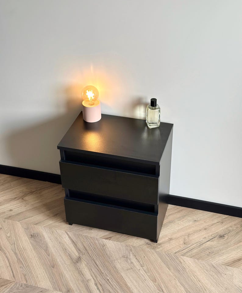 Modern Bedside Table With Hidden RFID Safe for Valuables Storage, Fully ...