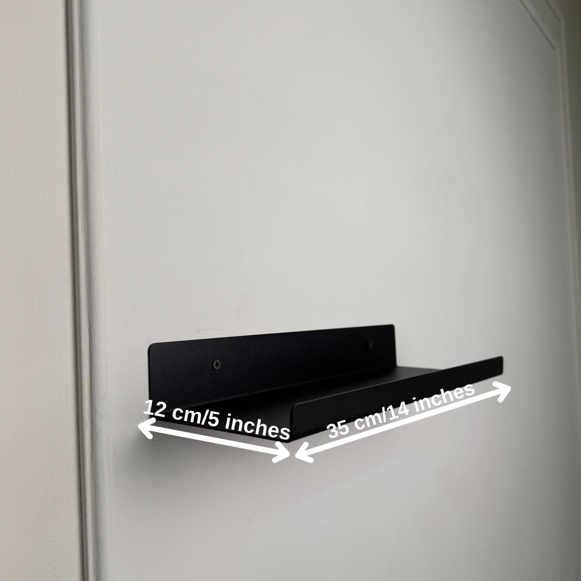 Metal Floating Shelf, Bathroom Metal Shelf, Black Metal Shelf, Shelf ...