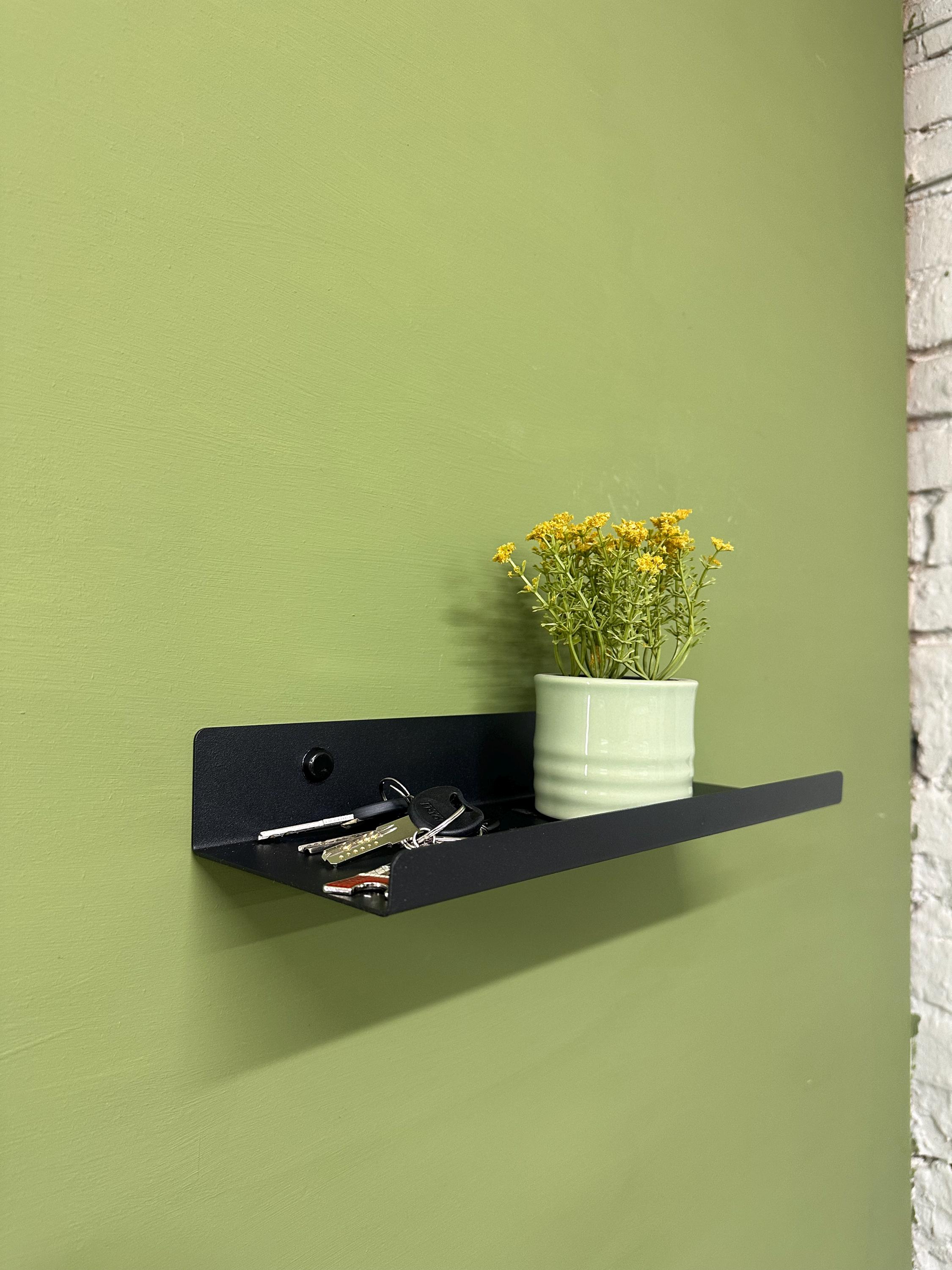 Metal Floating Shelf, Bathroom Metal Shelf, Black Metal Shelf, Shelf ...