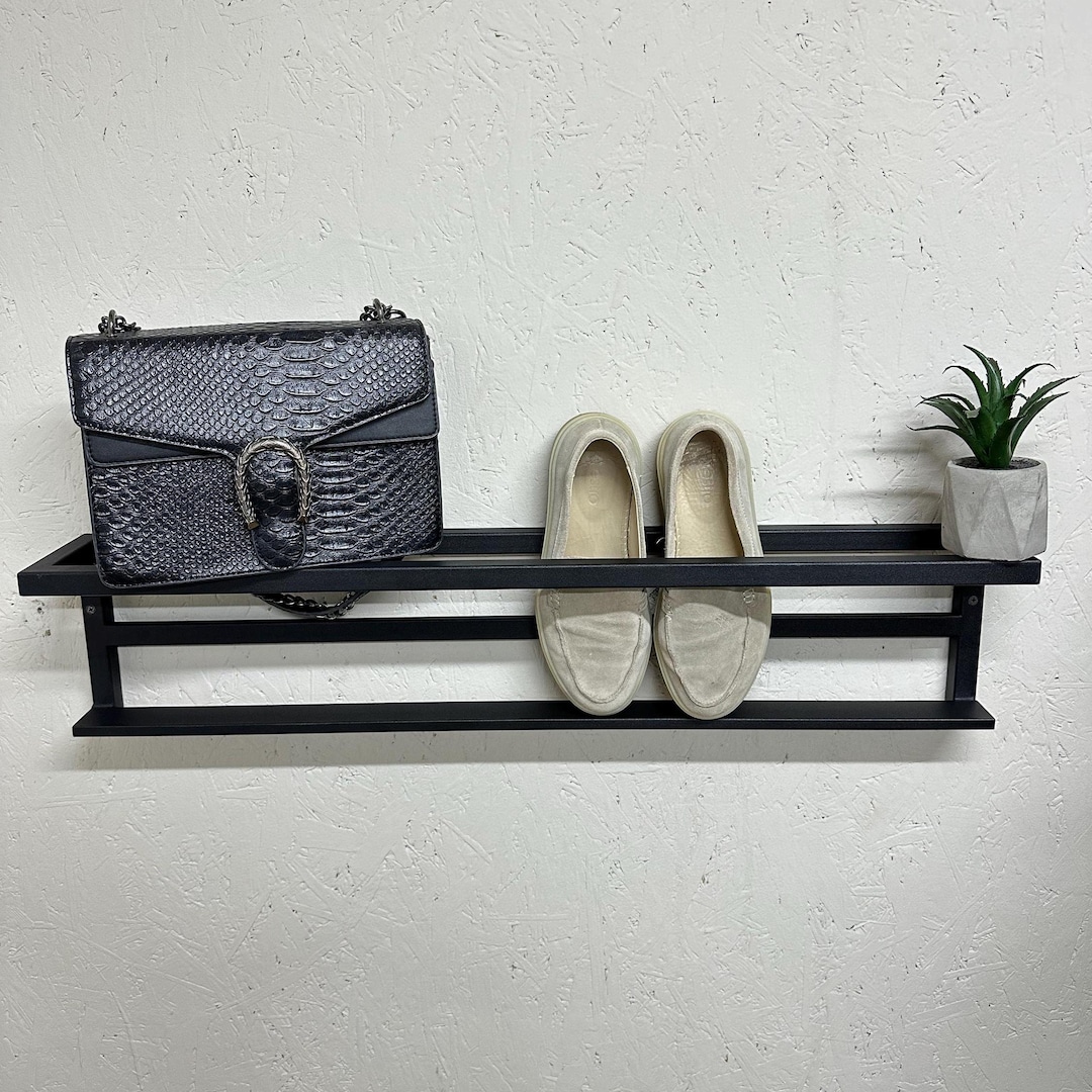 Wall Mounted Metal Shoe Rack Unique Open Floating Shoe Shelves ...