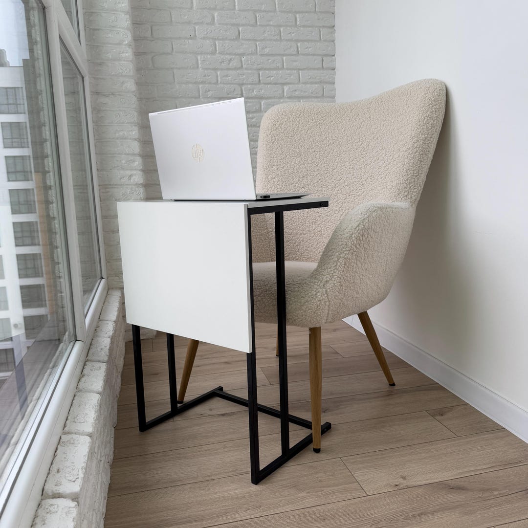 Convertible White Table, Rearrangeable Table, Laptop Desk, Coffee Table ...