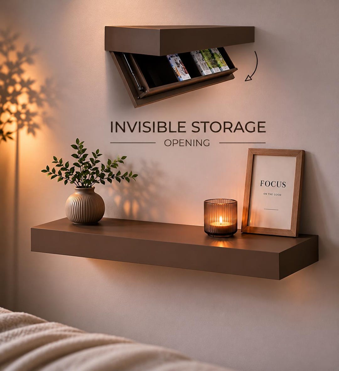 Hidden Shelf Safe, Secret Compartment Shelf, Wall Mounted Safe ...