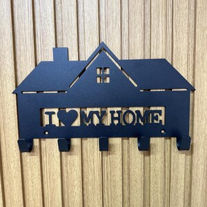 Modern Metal Key Holder, Black Hanger Key Hooks, Wall Mounted Key ...