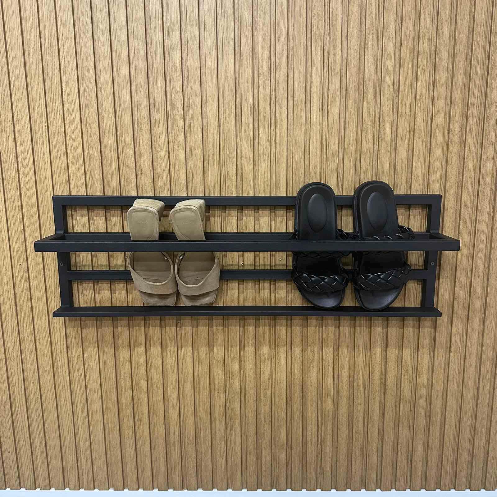 Outdoor Shoe Rack, Wall Mounted Compact Metal Shoe Rack, Unique Open ...