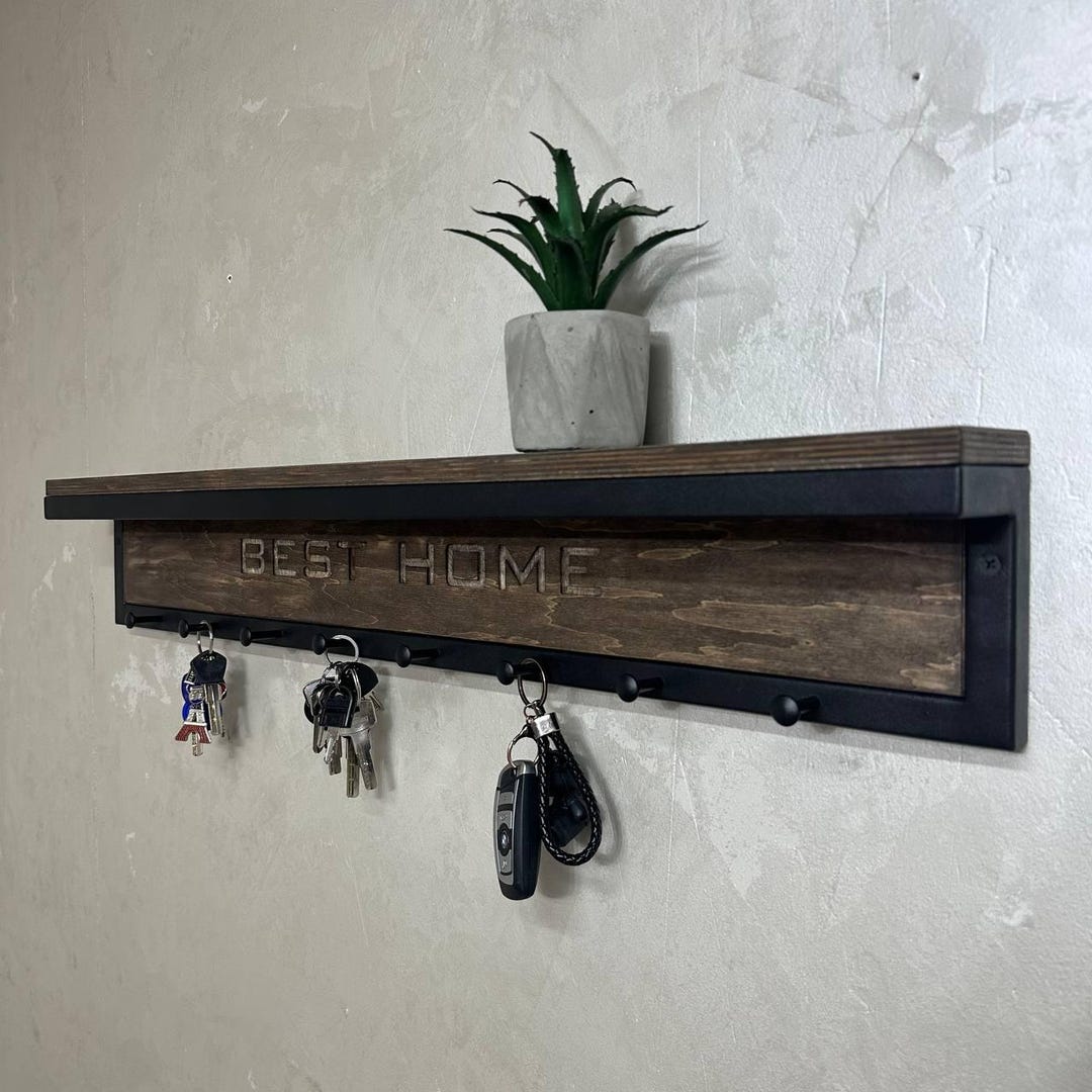 Personalized Metal Shelf, Custom Wall Shelf for Home Decor Modern ...