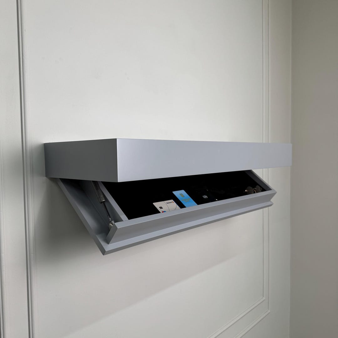 Modern Hidden Wall Safe, Invisible Sleek Concealed Storage With Keyless ...