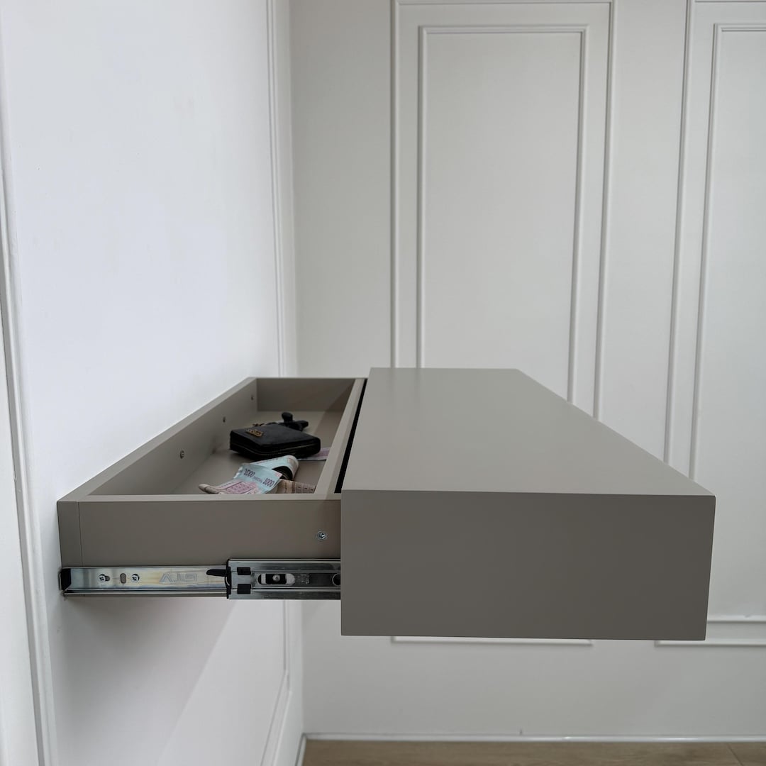 Minimalist Secret Safe Drawer With Card Lock, Birthday Gift Idea for ...
