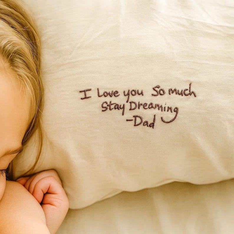 Personalised Embroidered Your Quote Pillow Cases / You Can Add A ...