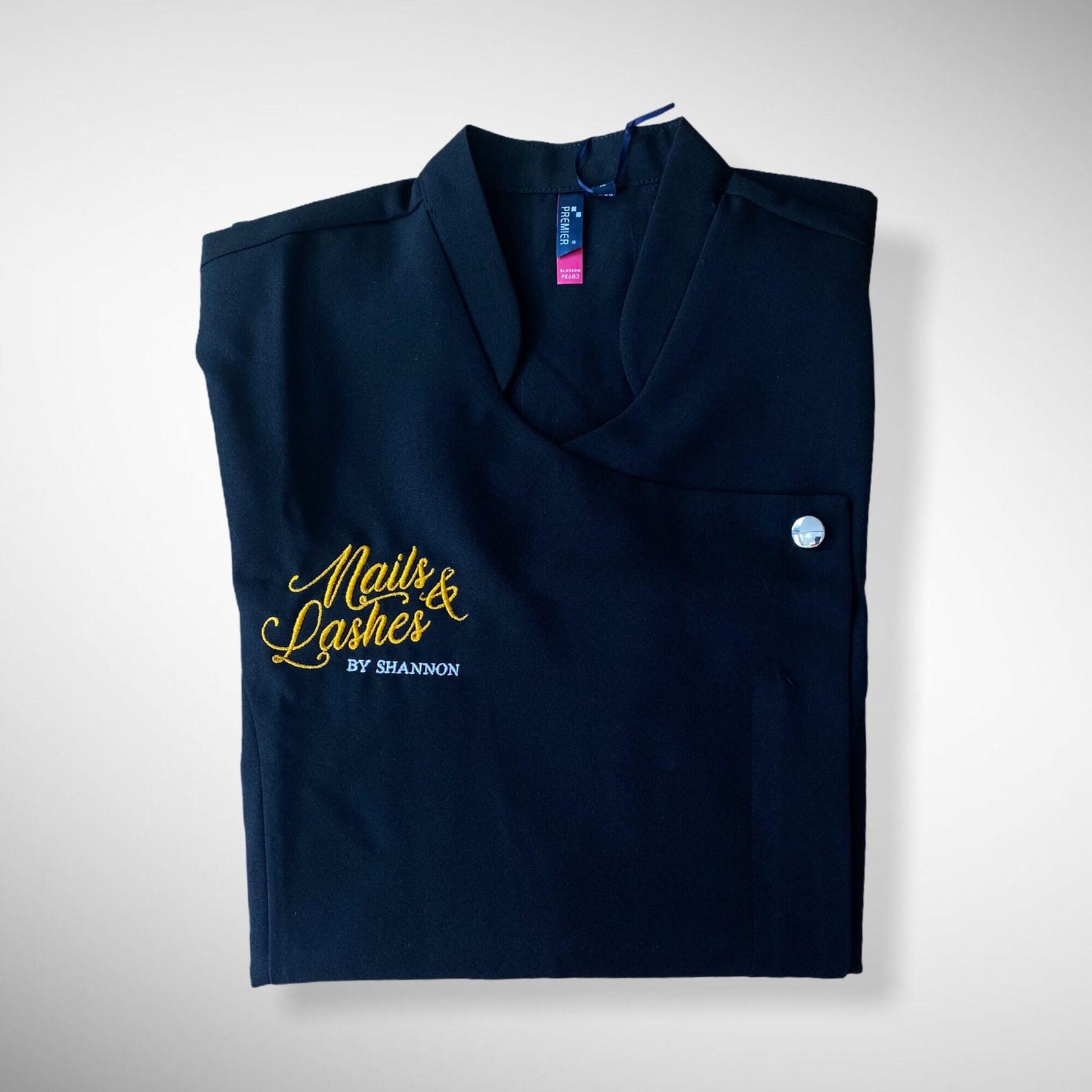 Personalised YOUR LOGO or WRITING Salon Beauty Blossom Tunics, Business ...