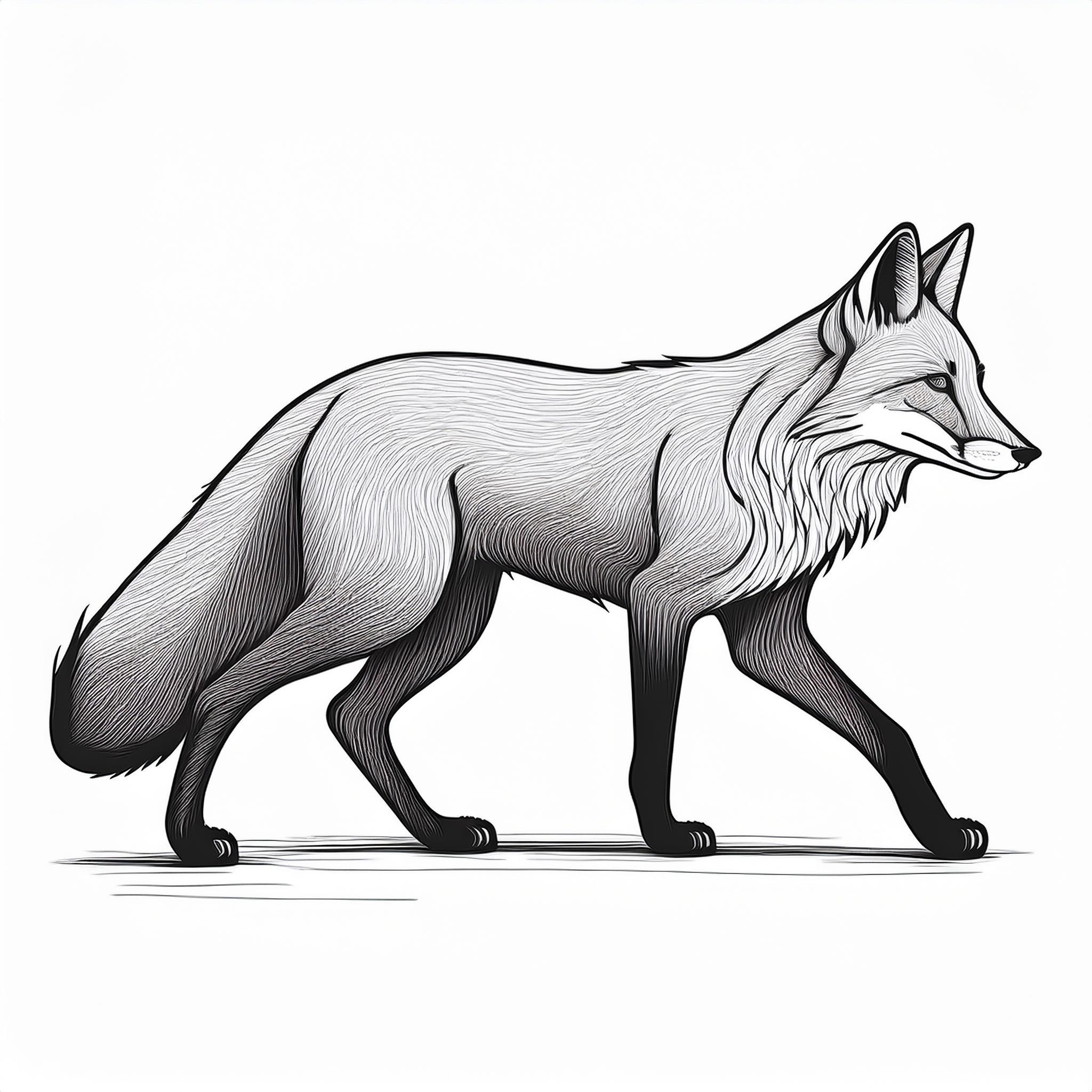 Fox Coloring Pages - Etsy