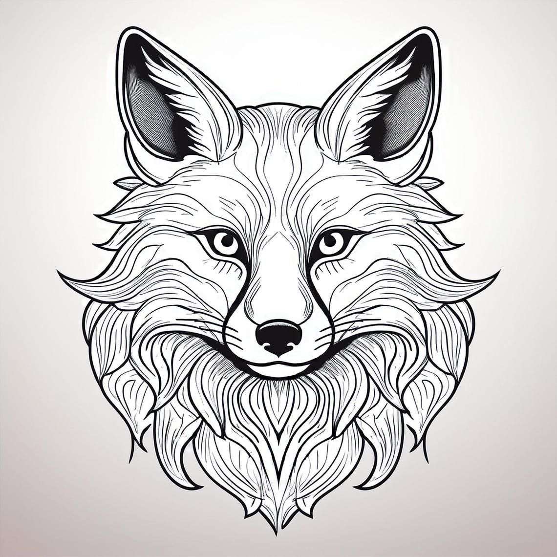 Fox Coloring Pages - Etsy