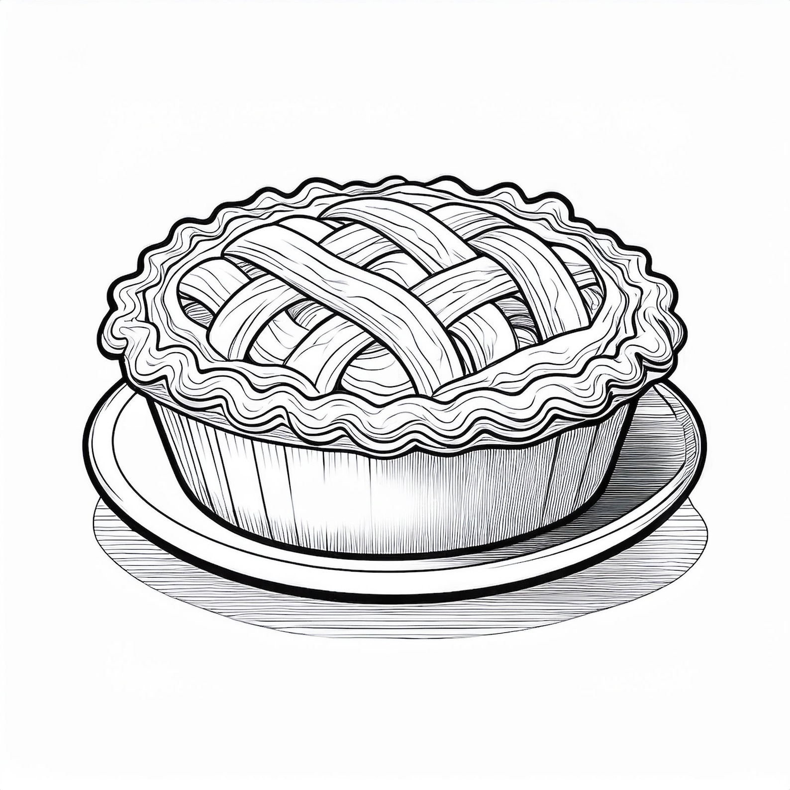 Apple Pie Coloring Pages - Etsy