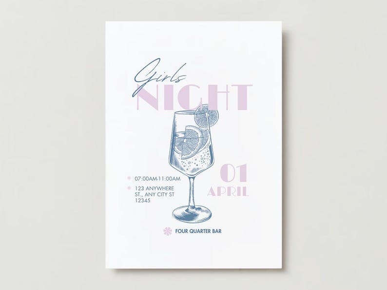 Girls Night Invitation - Etsy