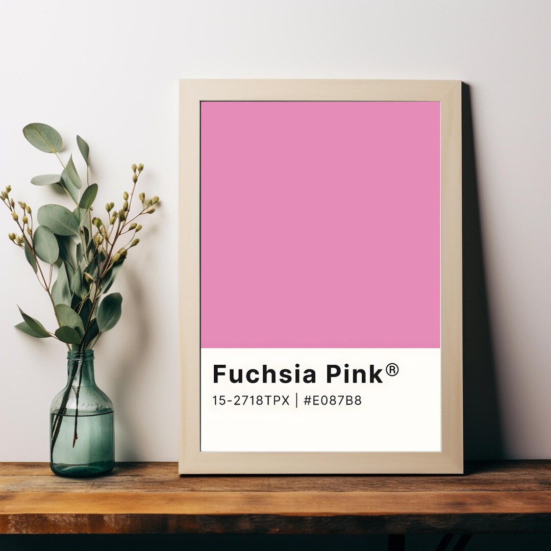 Fuchsia Pink Color Swatch Art - 15-2718TPX Hex E087B8 - Modern Digital ...
