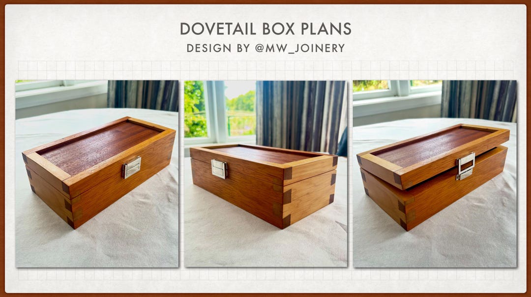 Dovetail Box Plans - Etsy