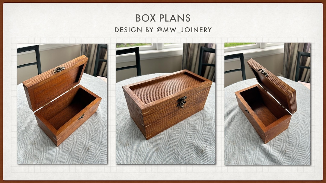 Wooden Box Plans - Etsy