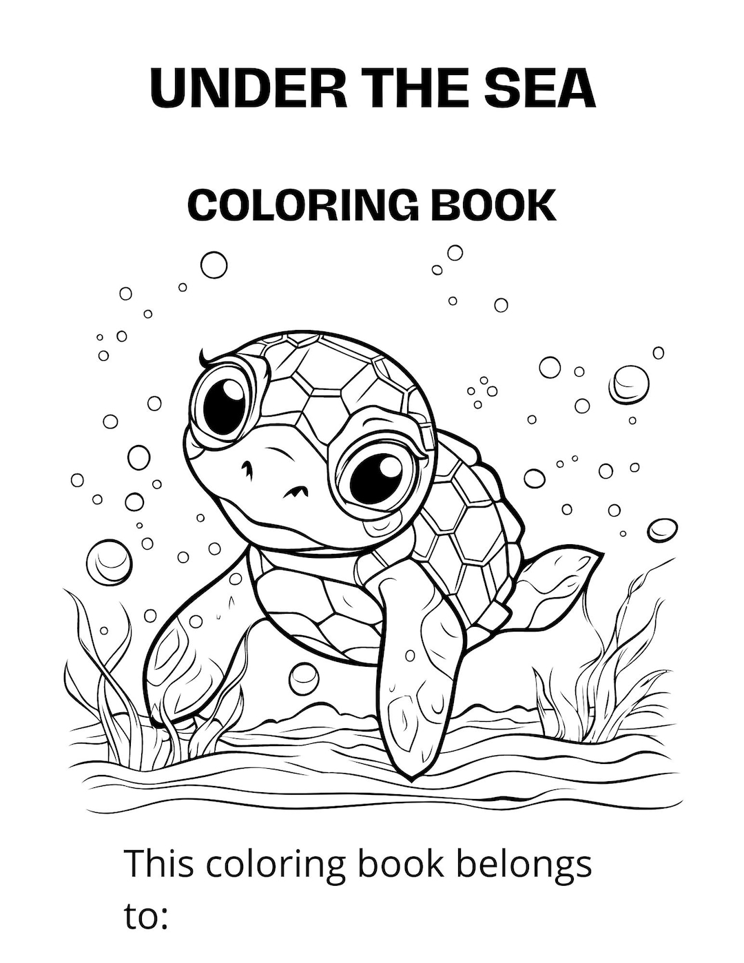 Color and Write, Under the Sea Coloring Book - Etsy