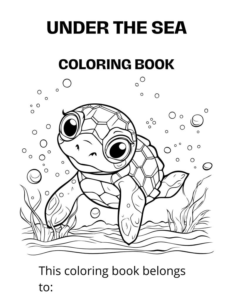 Color and Write, Under the Sea Coloring Book - Etsy