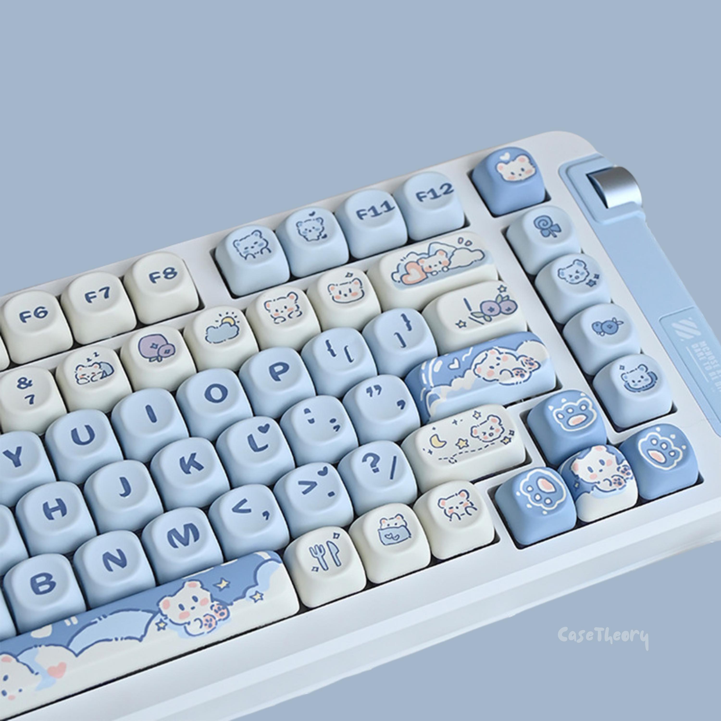 Night Night Moon Bear Keycaps Cat Keycaps Bear Keycaps Cute Keycaps Set ...