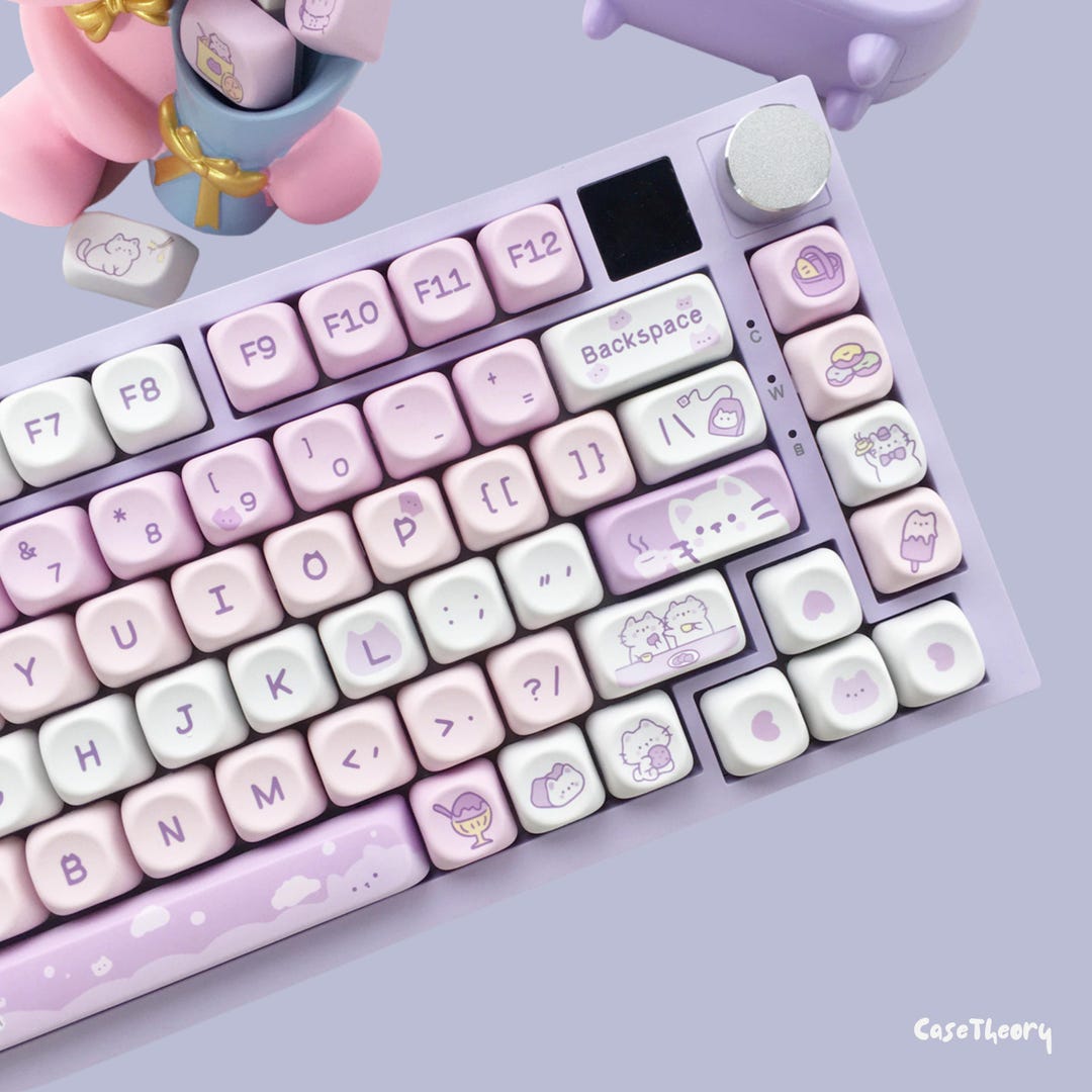 Marshmallow Keycaps Bubblegum Keycaps Bear Keycaps Cute Keycaps 132 Set ...