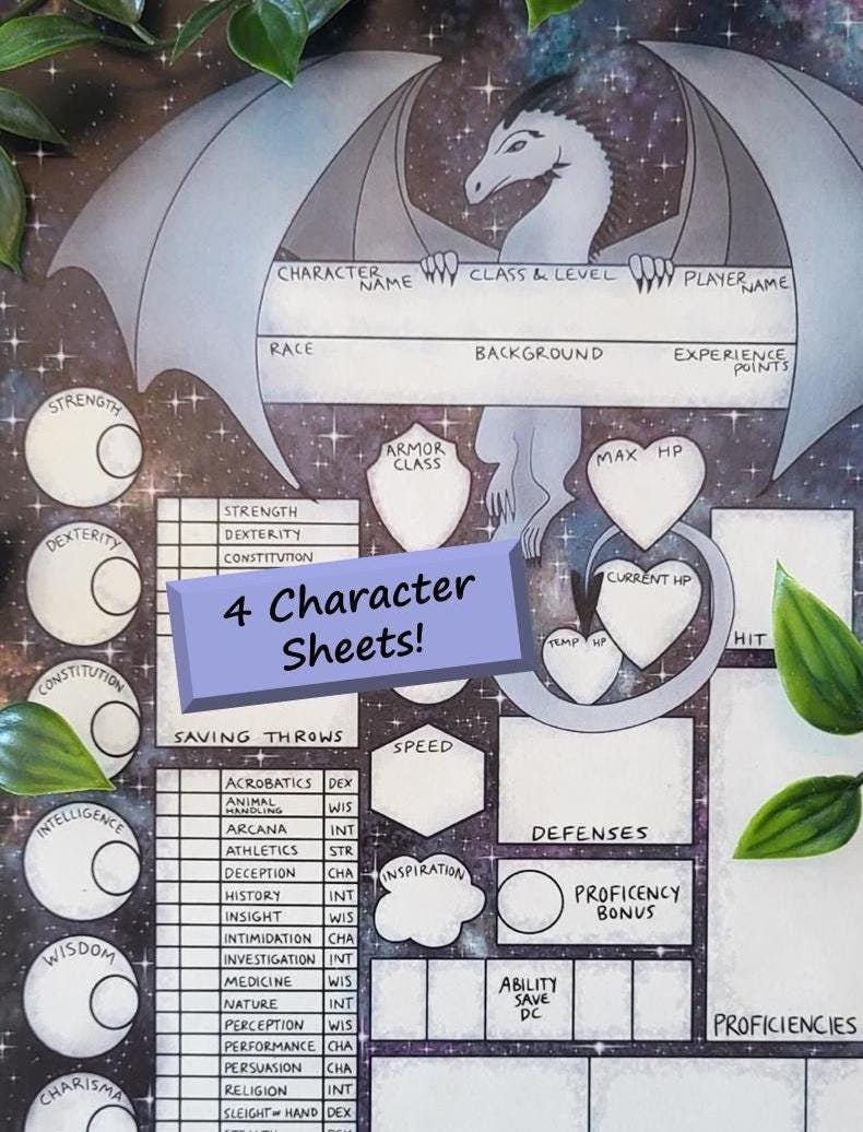 Dnd Character Sheets PDF | Printable PDF Character Sheet | Dungeons and ...