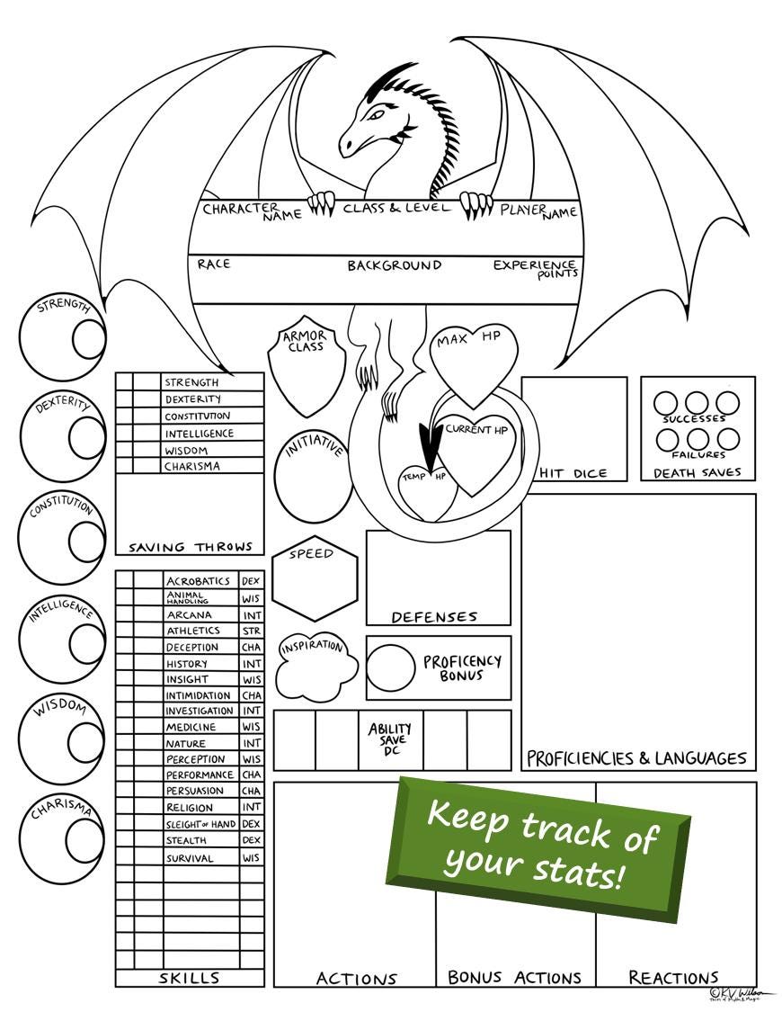 Dnd Character Sheets | Dragon | Printable PDF Character Sheets ...