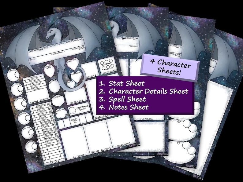 Dnd Character Sheets PDF | Printable PDF Character Sheet | Dungeons and ...