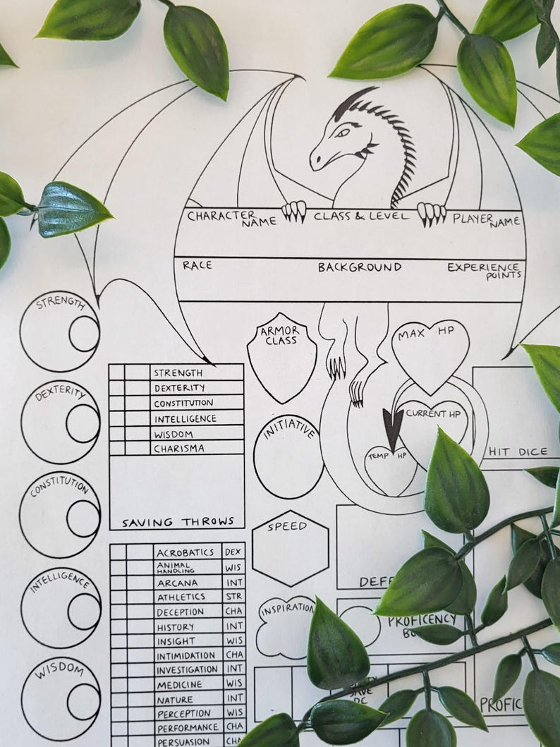 Form Fillable 5e Dnd Character Sheet PDF | Dnd 5e Character Sheets ...