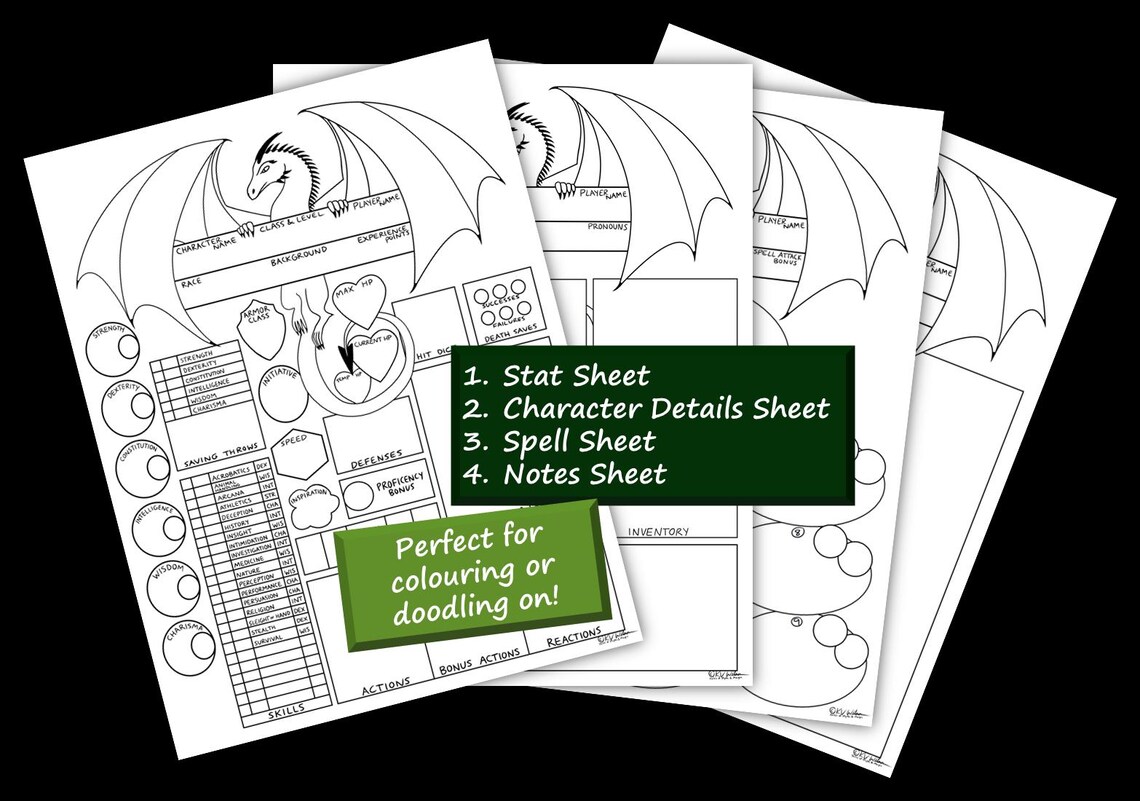 Form Fillable 5e Dnd Character Sheet PDF | Dnd 5e Character Sheets ...